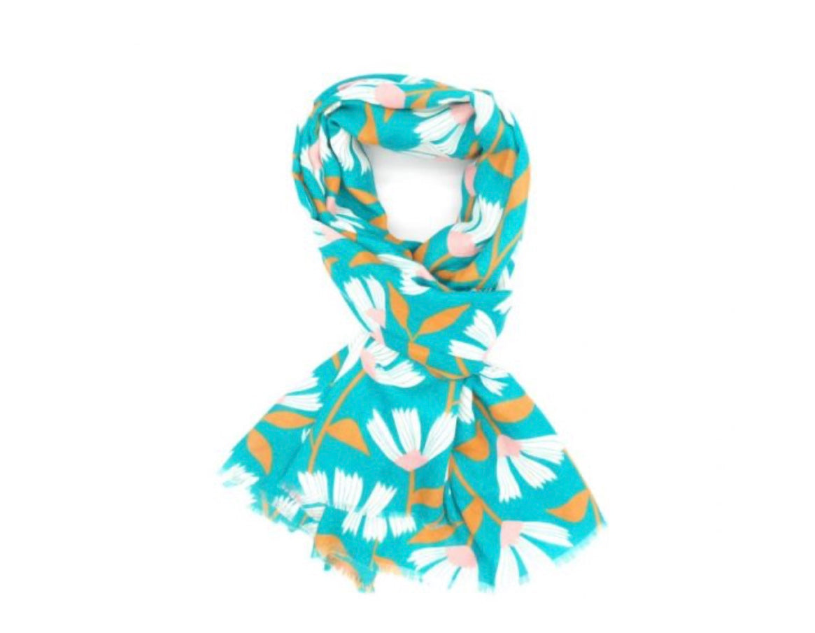 A006 Red Cuckoo Trailing Flowers Scarf – Chapel Street Boutique
